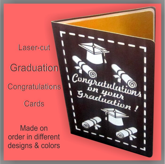 Laser-cut Graduation Cards with Customized Words of Recognition