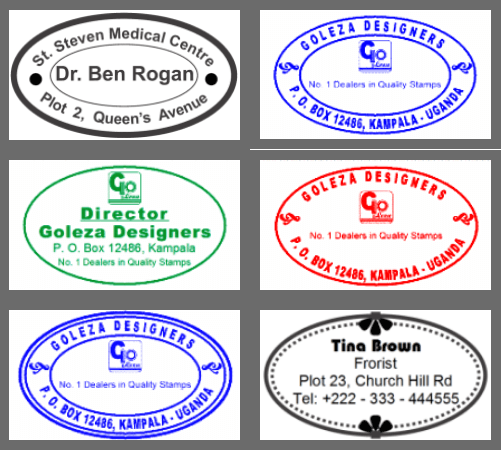 Oval Stamp Designs Ideal for Office Stamps | Goleza Designers Limited